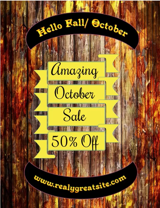 october fall sale flyer Template | PosterMyWall