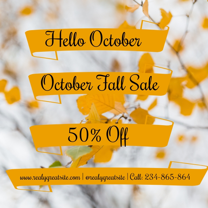 october fall sale instagram post Template | PosterMyWall