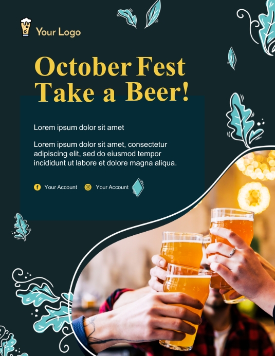 October Fest Flyer Template | PosterMyWall