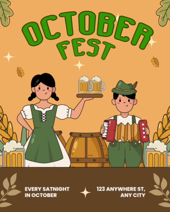October Fest Flyer Template | PosterMyWall