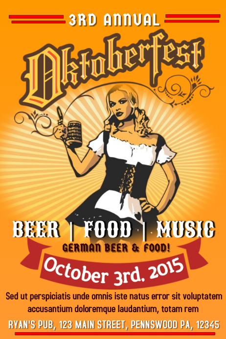 OCTOBER FEST Template | PosterMyWall