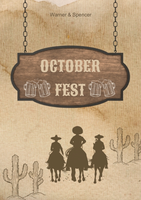 October Fest Vintage Poster Template | PosterMyWall