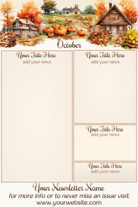 October Newsletter by Paula Template | PosterMyWall
