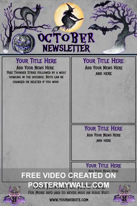 October Video Newsletter Template | PosterMyWall