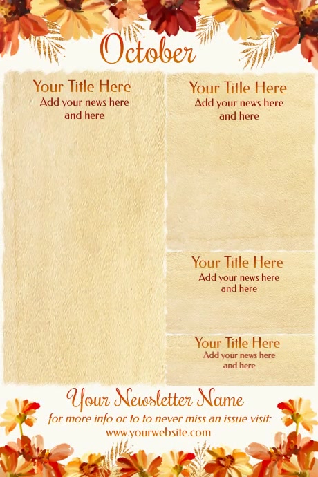 October Newsletter by Paula Template | PosterMyWall