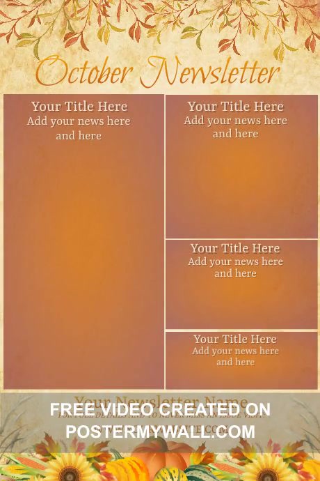 October Newsletter Template | PosterMyWall