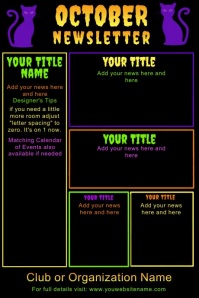 October Newsletter Halloween Theme Template | PosterMyWall