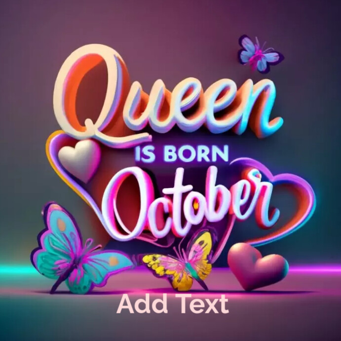 Plantilla de October Queen | PosterMyWall