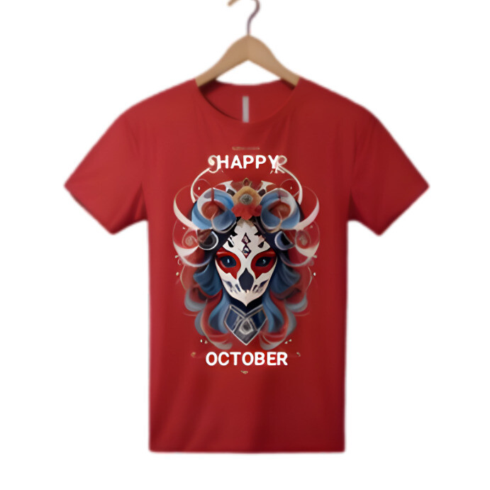 October T-shirt mockup design Template | PosterMyWall