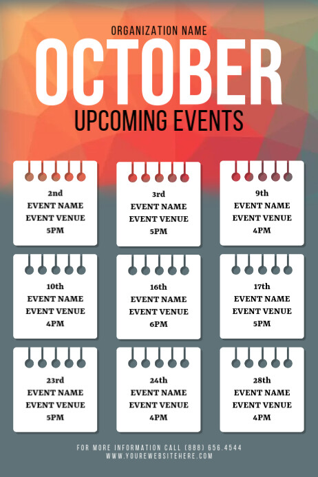 October Upcoming Event Flyer Template | PosterMyWall