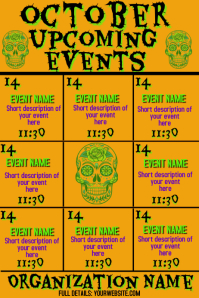October Upcoming Events Template | PosterMyWall