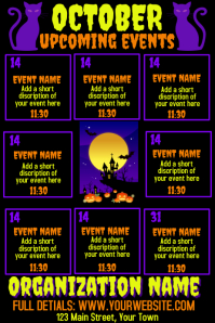 October School Schedule Calendar Template | PosterMyWall