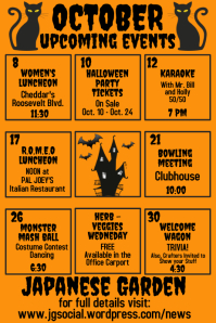 October Upcoming Events Template | PosterMyWall