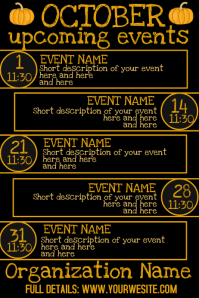 October Upcoming Events Template | PosterMyWall