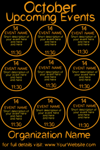 October Upcoming Events Template | PosterMyWall