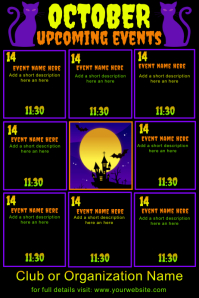 October Upcoming Events Template | PosterMyWall