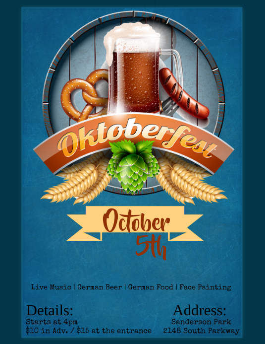 Octoberfest Flyer Template | PosterMyWall
