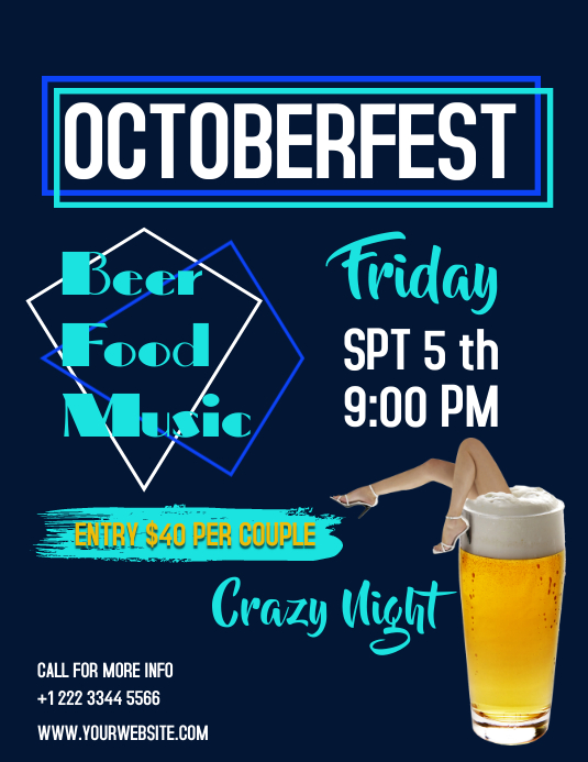 OCTOBERFEST FLYER TEMPLATE | PosterMyWall