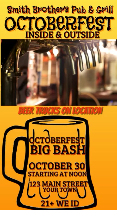 OctoberFest Video Advertizement Template | PosterMyWall