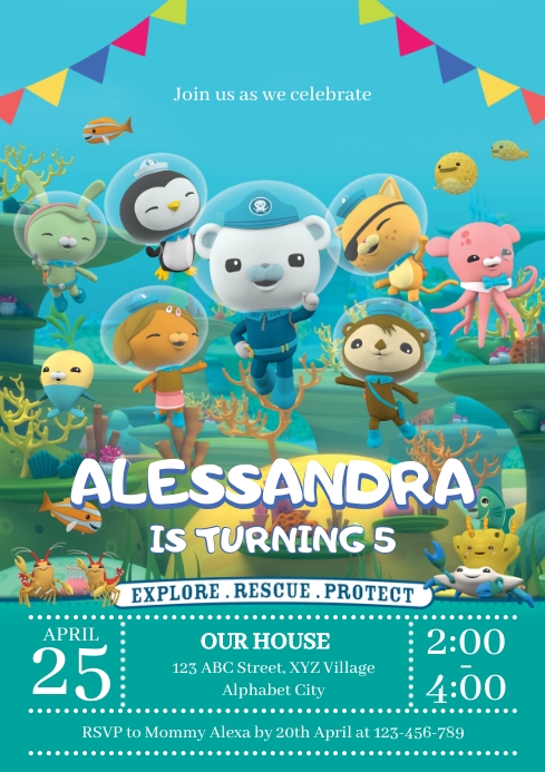 Copia de Octonauts Birthday Invitation | PosterMyWall