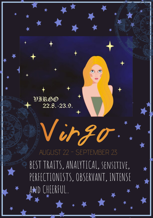 of flyer template astrology zodiac virgo | PosterMyWall