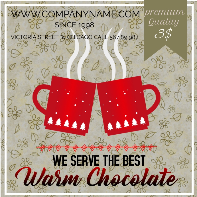 of flyer template warm chocolate | PosterMyWall