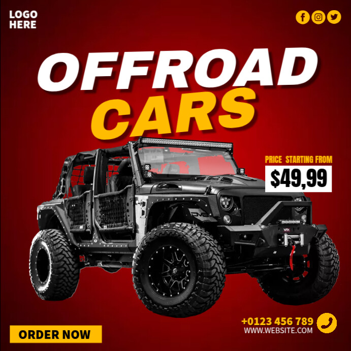 Off Road Car Template | PosterMyWall