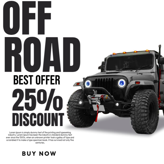 Off Road Car Offer Template | PosterMyWall