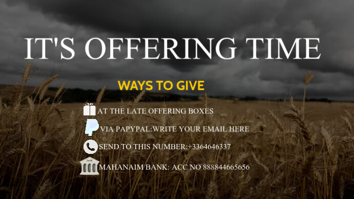 offering time flyer Template | PosterMyWall