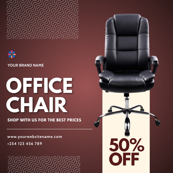 Copy of office chair modern furniture sale template | PosterMyWall