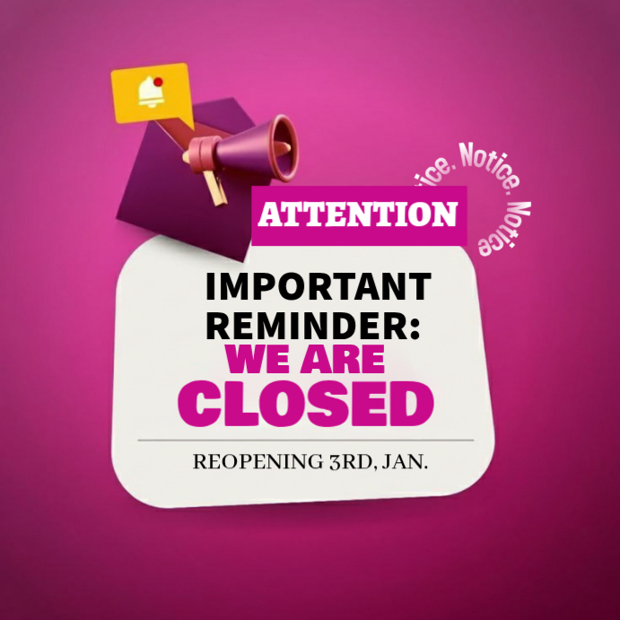 Plantilla de Office closed flyer | PosterMyWall