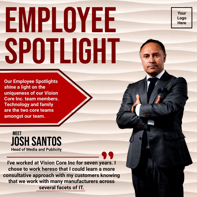 Office Employee Spotlight Template | PosterMyWall