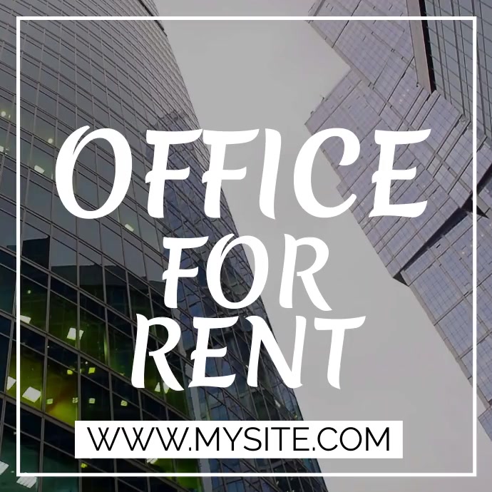 office for rent video ad design Template | PosterMyWall
