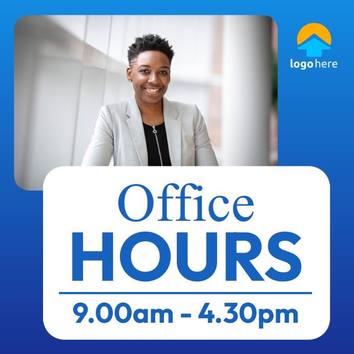 office hours flyers Template | PosterMyWall