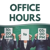 Office hours template | PosterMyWall