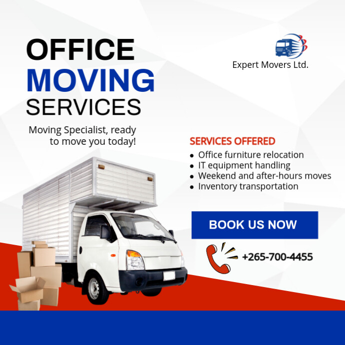 Office moving services advertisement poster design Template | PosterMyWall