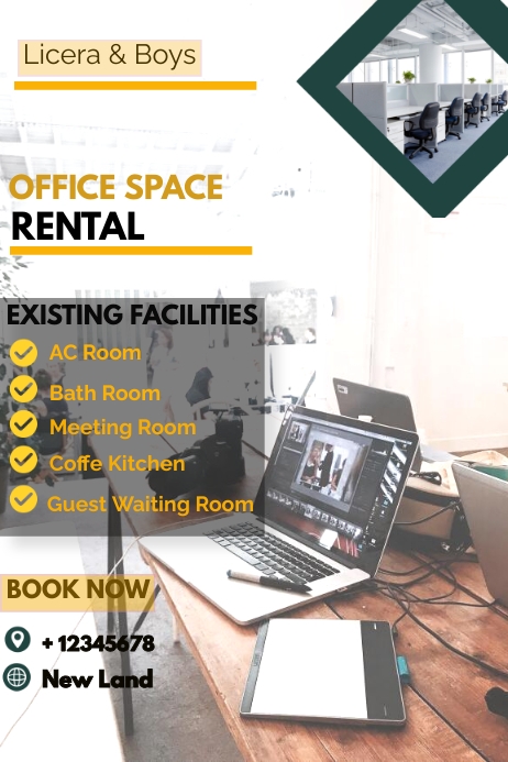 Office Rent Template | PosterMyWall
