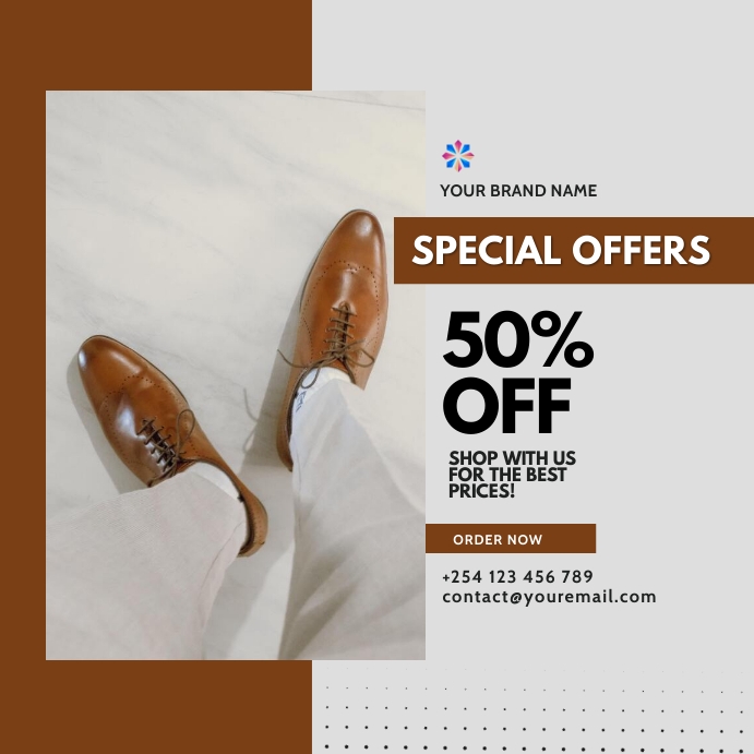 official leather men shoes fashion sale flyer Template | PosterMyWall