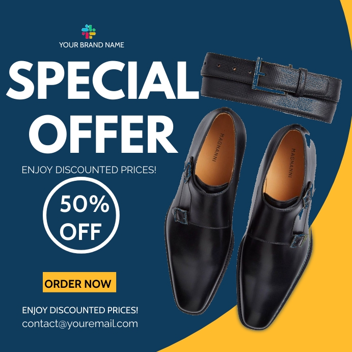 official leather men shoes fashion sale flyer Template | PosterMyWall