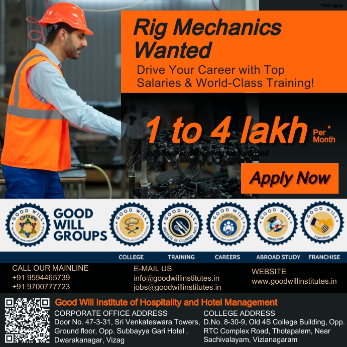 offshore onshore rig jobs abroad (4) Template | PosterMyWall