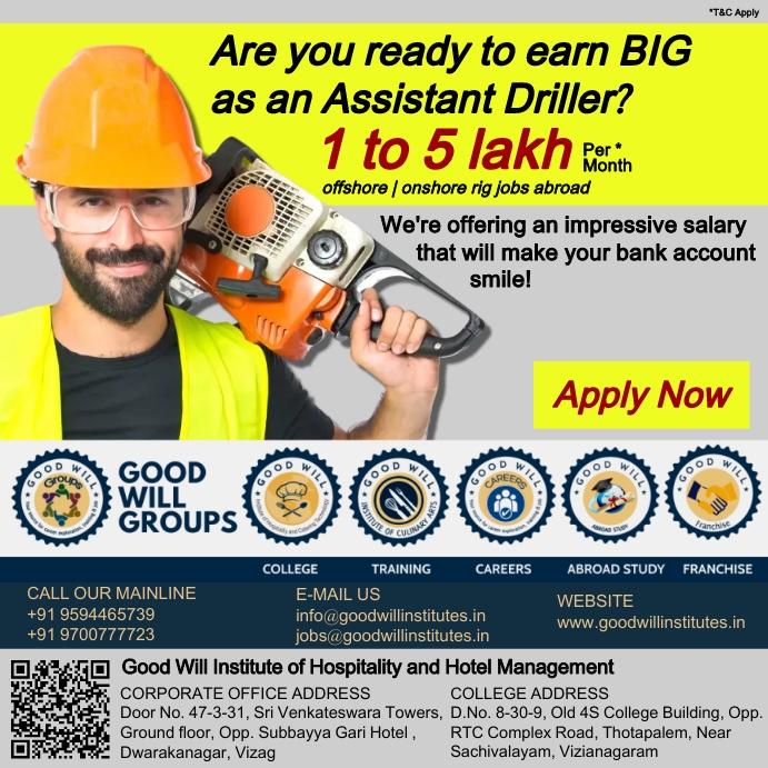 offshore onshore rig jobs abroad Template | PosterMyWall