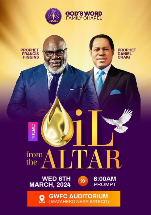 Oil from the ALtar Template | PosterMyWall