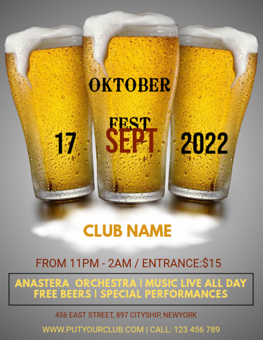 oktober bar event Template | PosterMyWall