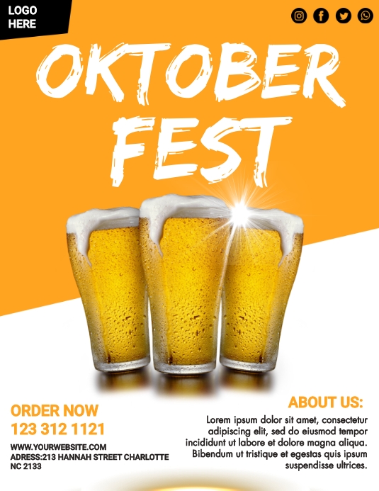 Oktober Fest Design Template | PosterMyWall