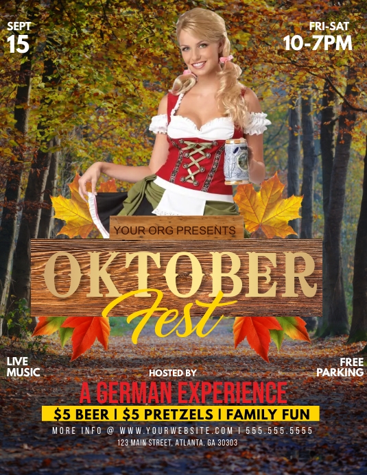 OKTOBER FEST FLYER TEMPLATE | PosterMyWall