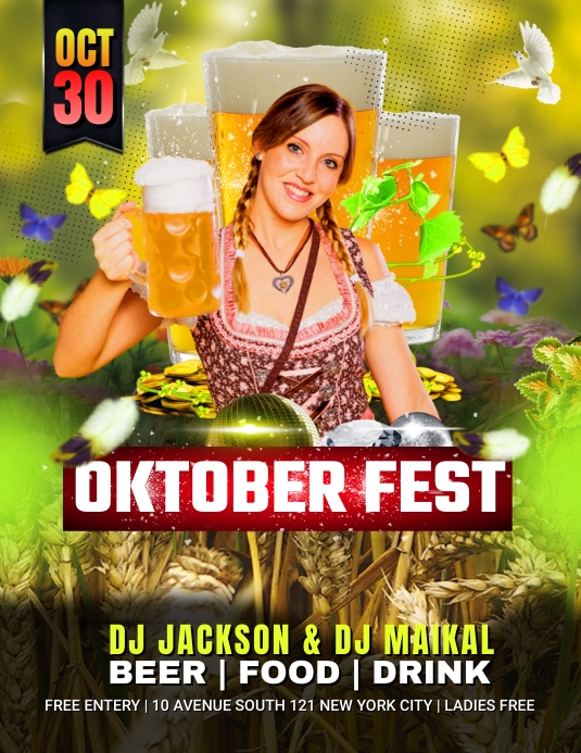 oktober fest party ad design Template | PosterMyWall