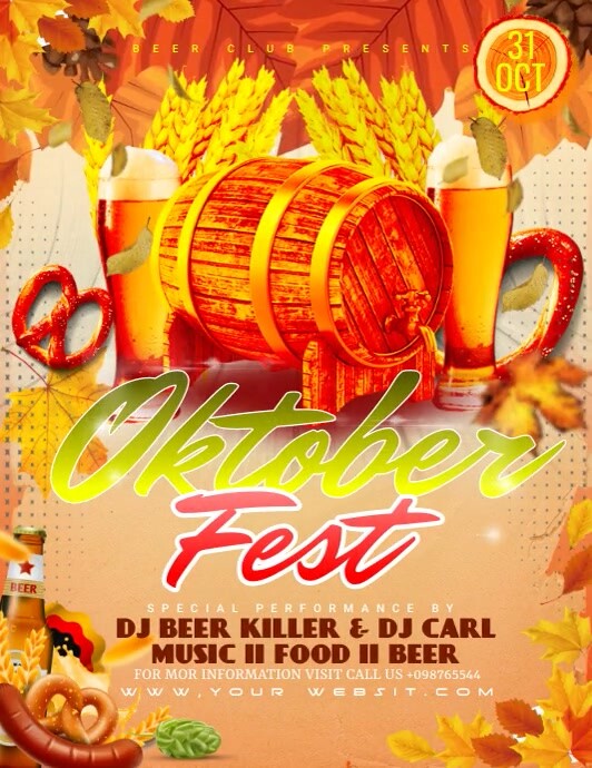 Oktober fest video flyer Template | PosterMyWall