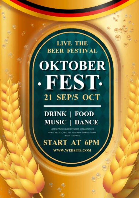 Oktober Festival Poster Templat | PosterMyWall