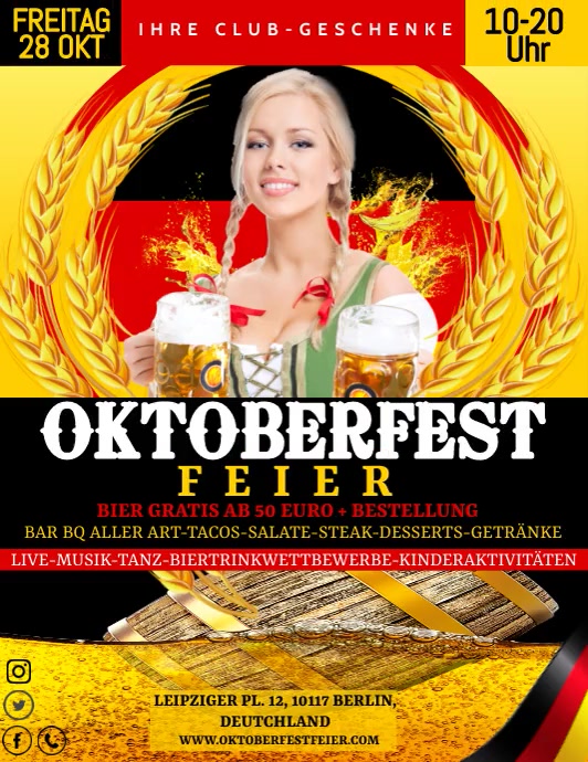 Oktoberfest (German) Template | PosterMyWall