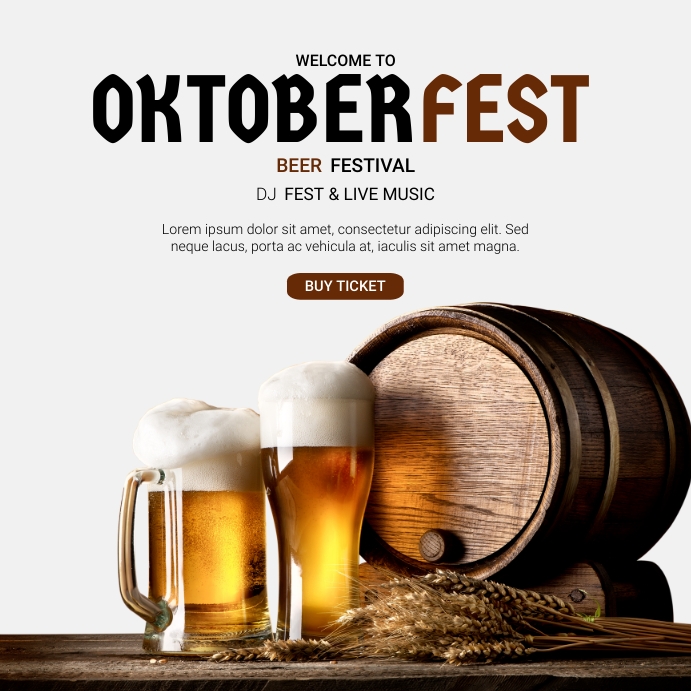 Oktoberfest Beer Festival Template | PosterMyWall